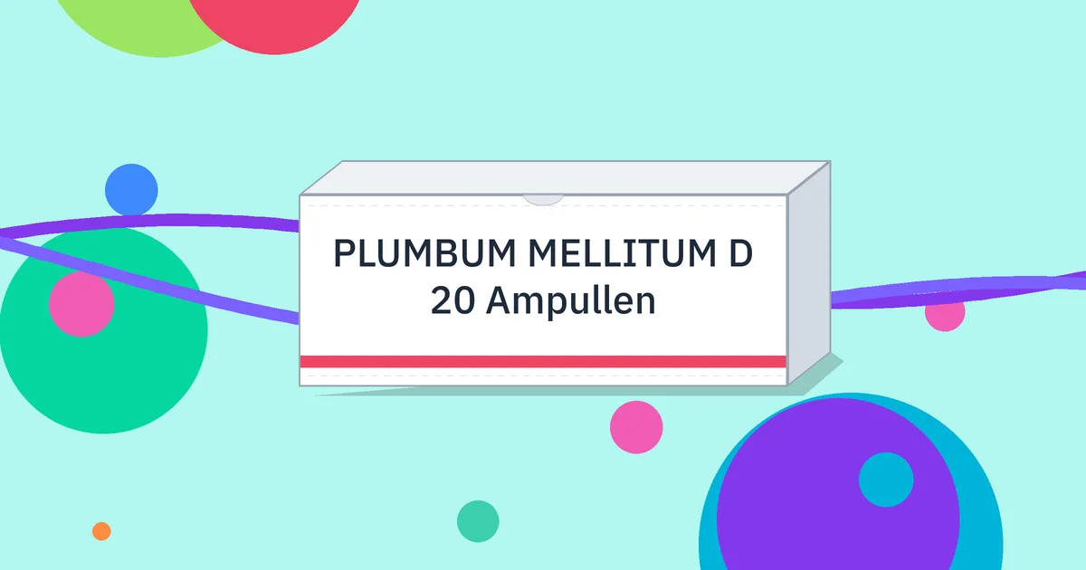 Symbolbild: Packung mit der Aufschrift PLUMBUM MELLITUM D 20 Ampullen (PZN 01625104) – Verfügbarkeit und Bezug in Apotheken in Frankfurt am Main