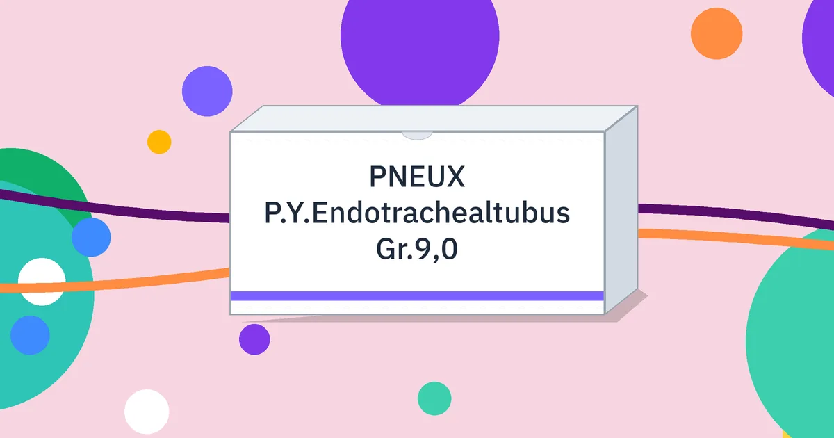 Symbolbild: Packung mit der Aufschrift PNEUX P.Y.Endotrachealtubus Gr.9,0 (PZN 14166000) – Verfügbarkeit und Bezug in Apotheken in Frankfurt am Main