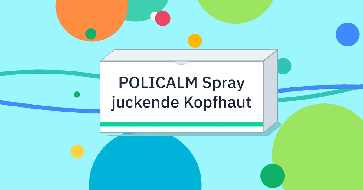 Symbolbild: Packung mit der Aufschrift POLICALM Spray juckende Kopfhaut (PZN 19251070) – Verfügbarkeit und Bezug in Apotheken in Frankfurt am Main