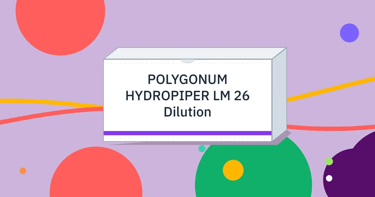 Symbolbild: Packung mit der Aufschrift POLYGONUM HYDROPIPER LM 26 Dilution (PZN 13662582) – Verfügbarkeit und Bezug in Apotheken in Frankfurt am Main