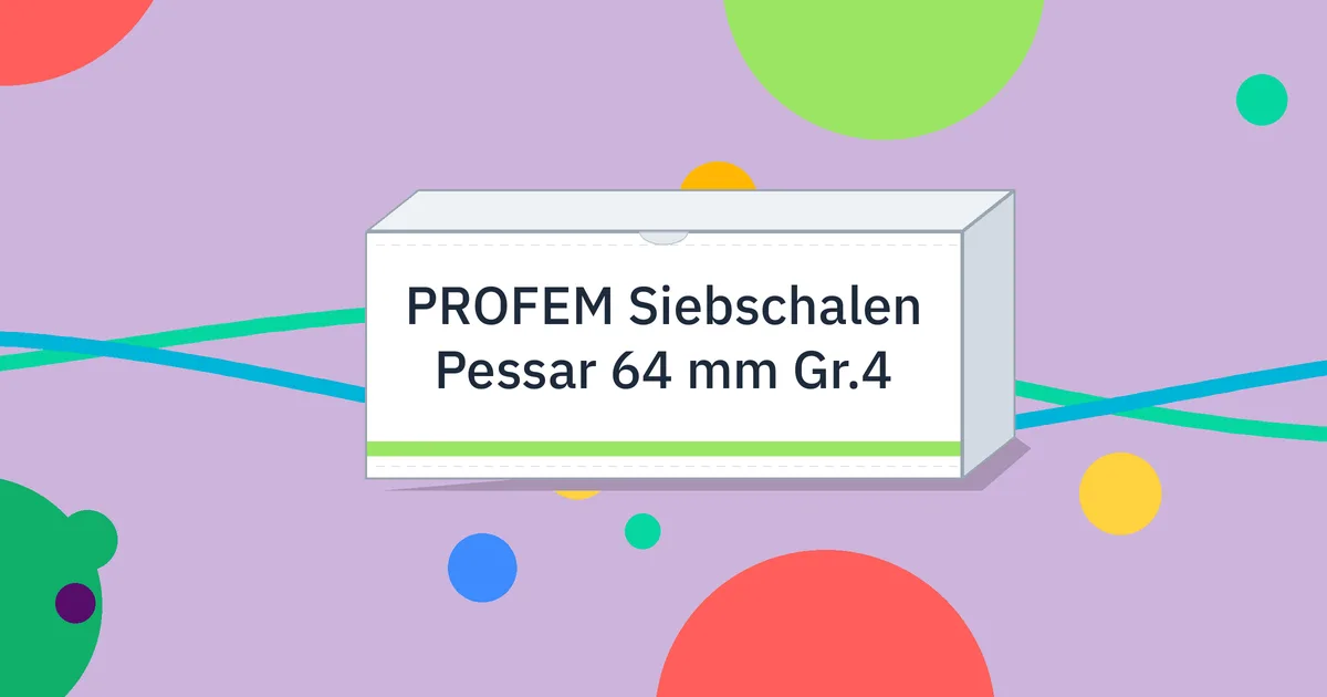 Symbolbild: Packung mit der Aufschrift PROFEM Siebschalen Pessar 64 mm Gr.4 (PZN 11672576) – Verfügbarkeit und Bezug in Apotheken in Frankfurt am Main