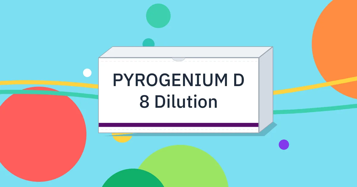 Symbolbild: Packung mit der Aufschrift PYROGENIUM D 8 Dilution (PZN 02620468) – Verfügbarkeit und Bezug in Apotheken in Frankfurt am Main