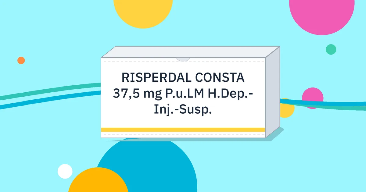 Symbolbild: Packung mit der Aufschrift RISPERDAL CONSTA 37,5 mg P.u.LM H.Dep.-Inj.-Susp. (PZN 06574765) – Verfügbarkeit und Bezug in Apotheken in Frankfurt am Main
