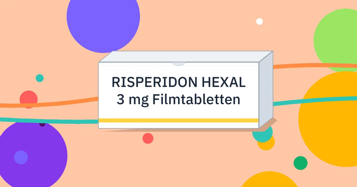 Symbolbild: Packung mit der Aufschrift RISPERIDON HEXAL 3 mg Filmtabletten (PZN 04201600) – Verfügbarkeit und Bezug in Apotheken in Frankfurt am Main