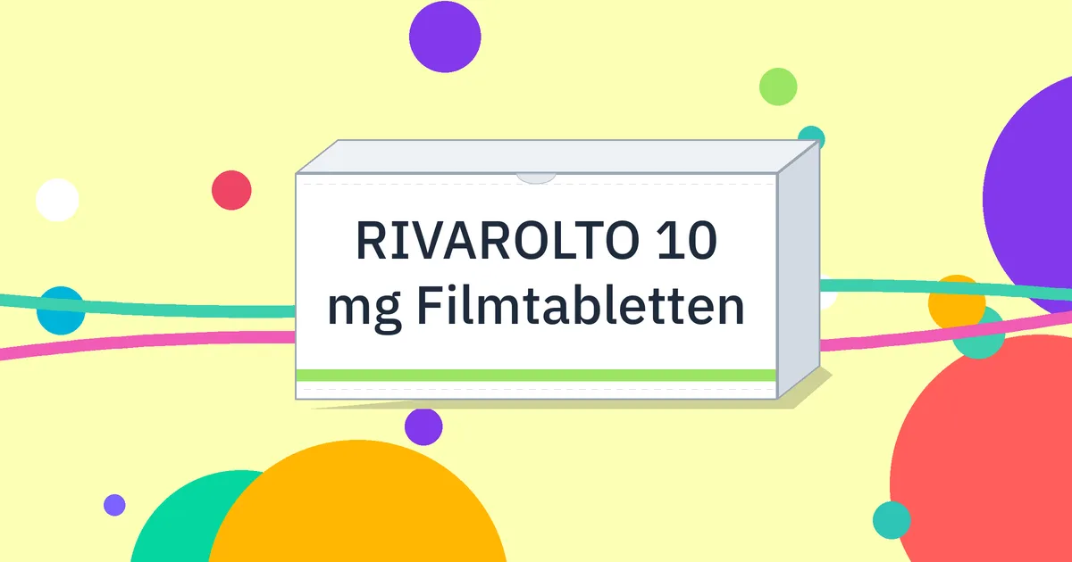 Symbolbild: Packung mit der Aufschrift RIVAROLTO 10 mg Filmtabletten (PZN 19205638) – Verfügbarkeit und Bezug in Apotheken in Frankfurt am Main
