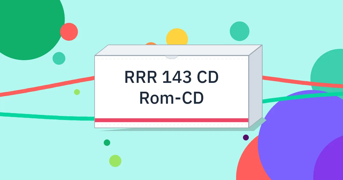 Symbolbild: Packung mit der Aufschrift RRR 143 CD Rom-CD (PZN 05975812) – Verfügbarkeit und Bezug in Apotheken in Frankfurt am Main