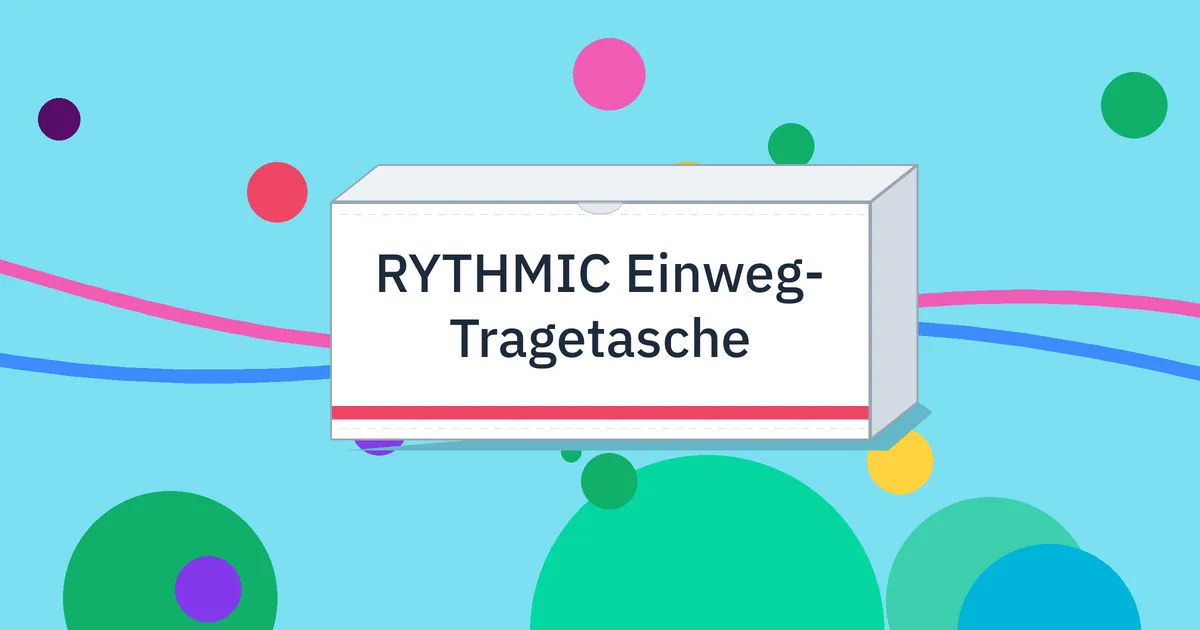 Symbolbild: Packung mit der Aufschrift RYTHMIC Einweg-Tragetasche (PZN 17865218) – Verfügbarkeit und Bezug in Apotheken in Frankfurt am Main