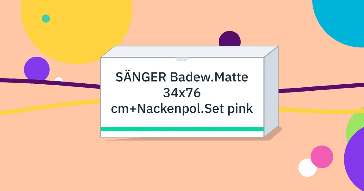 Symbolbild: Packung mit der Aufschrift SÄNGER Badew.Matte 34x76 cm+Nackenpol.Set pink (PZN 04115527) – Verfügbarkeit und Bezug in Apotheken in Frankfurt am Main