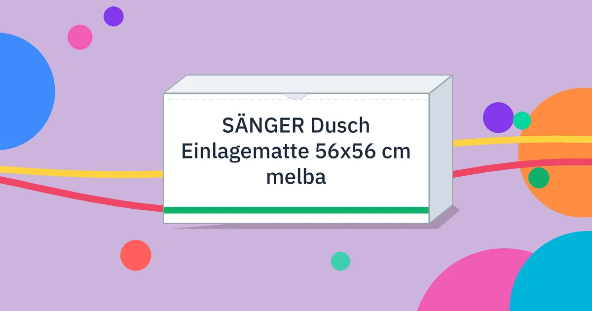 Symbolbild: Packung mit der Aufschrift SÄNGER Dusch Einlagematte 56x56 cm melba (PZN 04115740) – Verfügbarkeit und Bezug in Apotheken in Frankfurt am Main