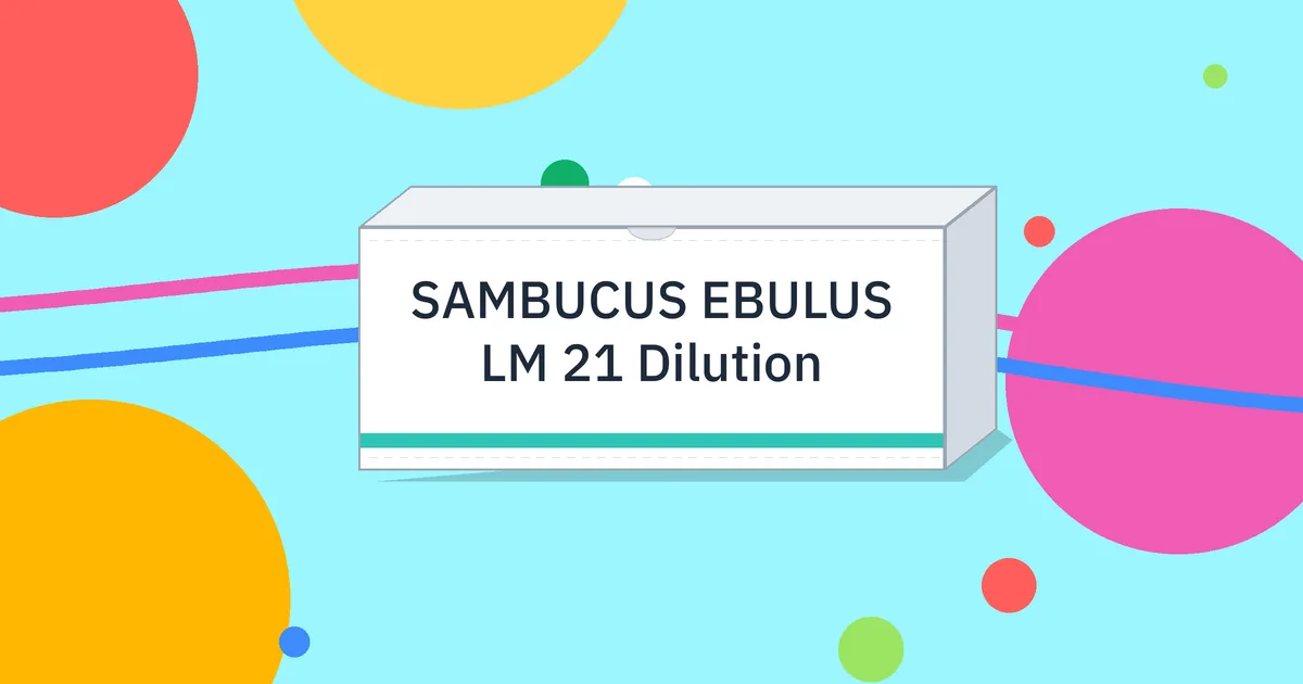 Symbolbild: Packung mit der Aufschrift SAMBUCUS EBULUS LM 21 Dilution (PZN 13180535) – Verfügbarkeit und Bezug in Apotheken in Frankfurt am Main