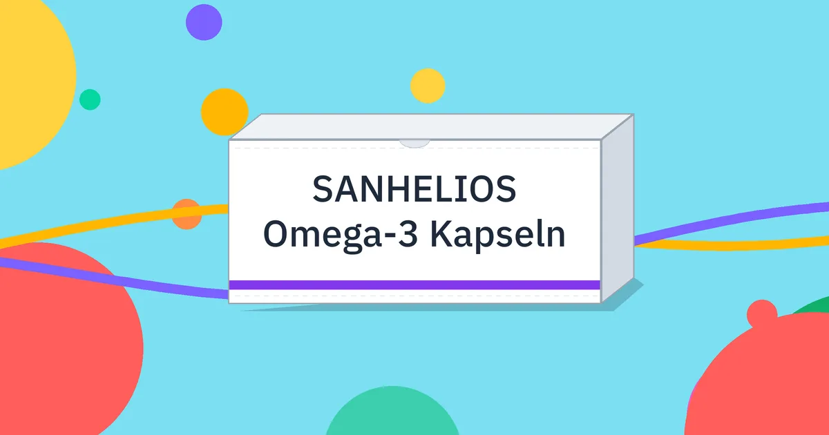 Symbolbild: Packung mit der Aufschrift SANHELIOS Omega-3 Kapseln (PZN 20547321) – Verfügbarkeit und Bezug in Apotheken in Frankfurt am Main