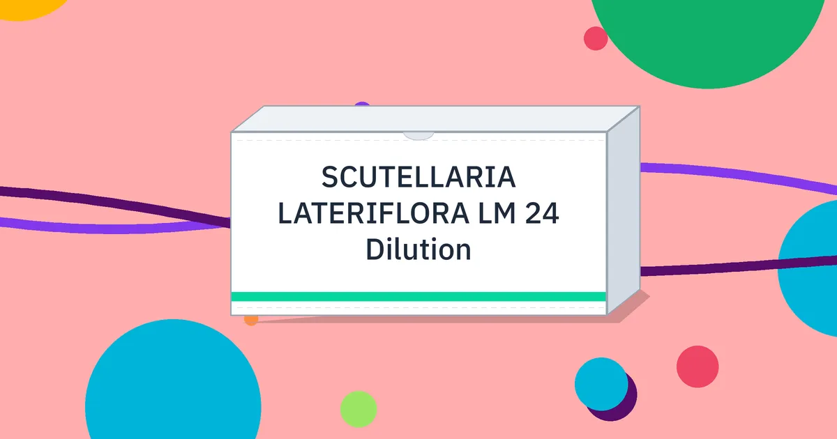 Symbolbild: Packung mit der Aufschrift SCUTELLARIA LATERIFLORA LM 24 Dilution (PZN 13185047) – Verfügbarkeit und Bezug in Apotheken in Frankfurt am Main