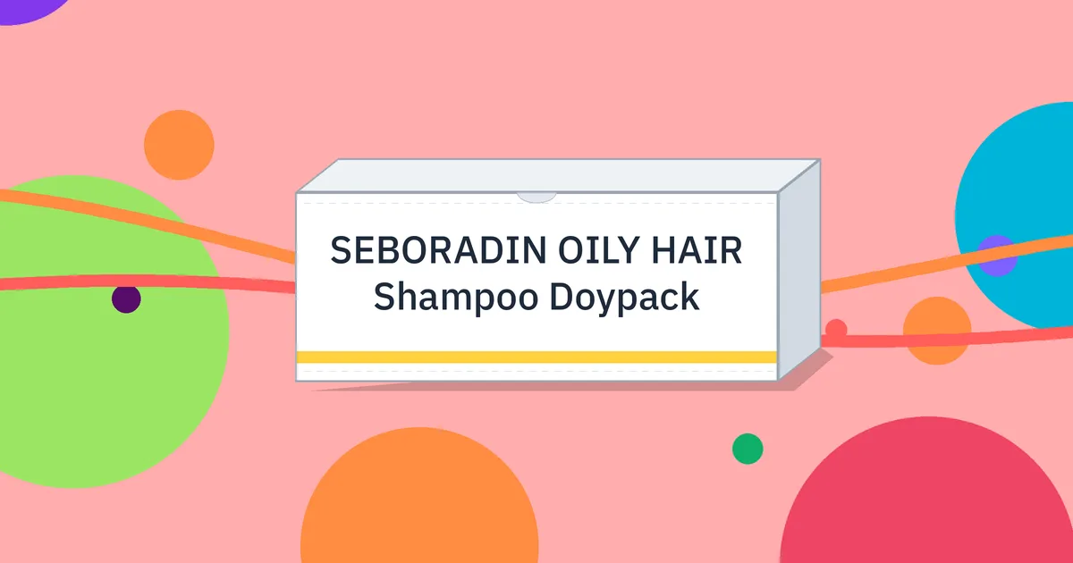 Symbolbild: Packung mit der Aufschrift SEBORADIN OILY HAIR Shampoo Doypack (PZN 18402420) – Verfügbarkeit und Bezug in Apotheken in Frankfurt am Main