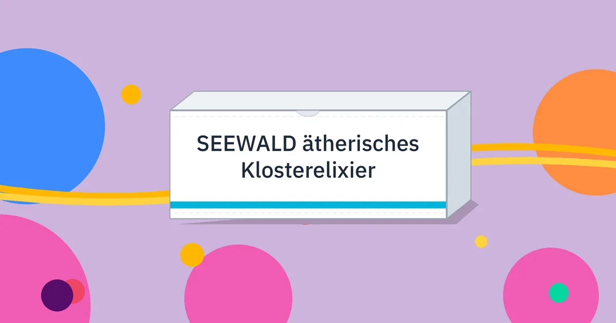 Symbolbild: Packung mit der Aufschrift SEEWALD ätherisches Klosterelixier (PZN 13171039) – Verfügbarkeit und Bezug in Apotheken in Frankfurt am Main