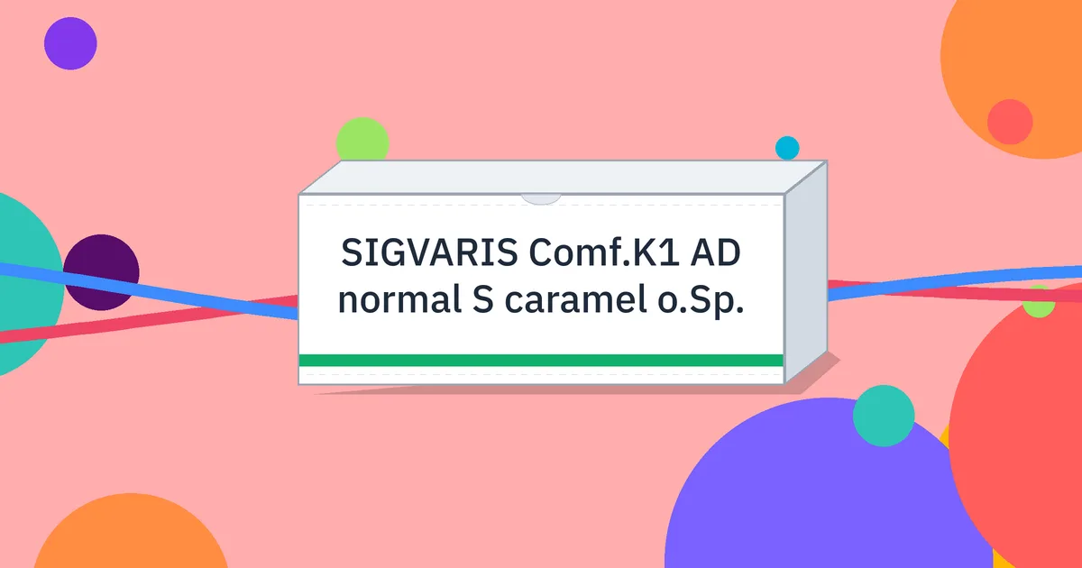 Symbolbild: Packung mit der Aufschrift SIGVARIS Comf.K1 AD normal S caramel o.Sp. (PZN 17040972) – Verfügbarkeit und Bezug in Apotheken in Frankfurt am Main