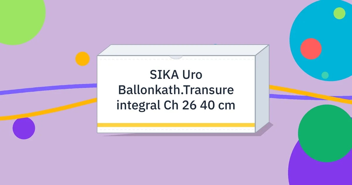 Symbolbild: Packung mit der Aufschrift SIKA Uro Ballonkath.Transure integral Ch 26 40 cm (PZN 03407038) – Verfügbarkeit und Bezug in Apotheken in Frankfurt am Main