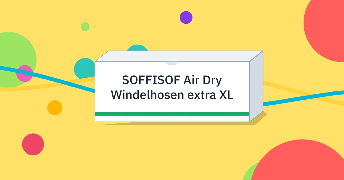 Symbolbild: Packung mit der Aufschrift SOFFISOF Air Dry Windelhosen extra XL (PZN 12566238) – Verfügbarkeit und Bezug in Apotheken in Frankfurt am Main