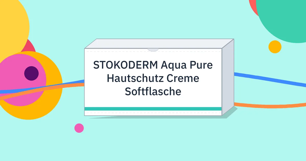 Symbolbild: Packung mit der Aufschrift STOKODERM Aqua Pure Hautschutz Creme Softflasche (PZN 16748723) – Verfügbarkeit und Bezug in Apotheken in Frankfurt am Main