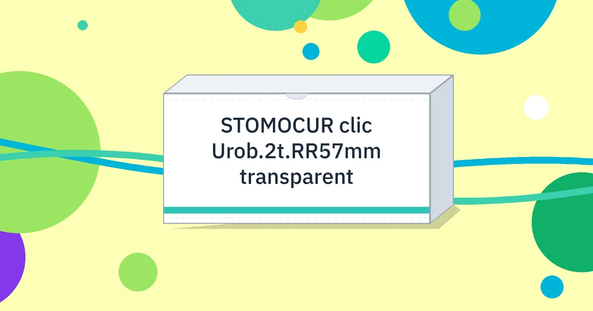 Symbolbild: Packung mit der Aufschrift STOMOCUR clic Urob.2t.RR57mm transparent (PZN 17206852) – Verfügbarkeit und Bezug in Apotheken in Frankfurt am Main