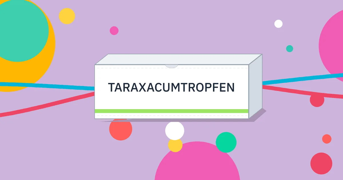 Symbolbild: Packung mit der Aufschrift TARAXACUMTROPFEN (PZN 11052750) – Verfügbarkeit und Bezug in Apotheken in Frankfurt am Main