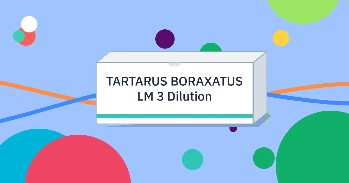 Symbolbild: Packung mit der Aufschrift TARTARUS BORAXATUS LM 3 Dilution (PZN 13214642) – Verfügbarkeit und Bezug in Apotheken in Frankfurt am Main