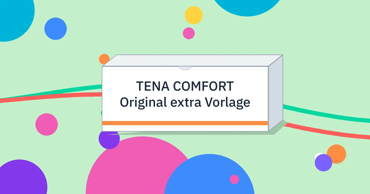 Symbolbild: Packung mit der Aufschrift TENA COMFORT Original extra Vorlage (PZN 11307606) – Verfügbarkeit und Bezug in Apotheken in Frankfurt am Main