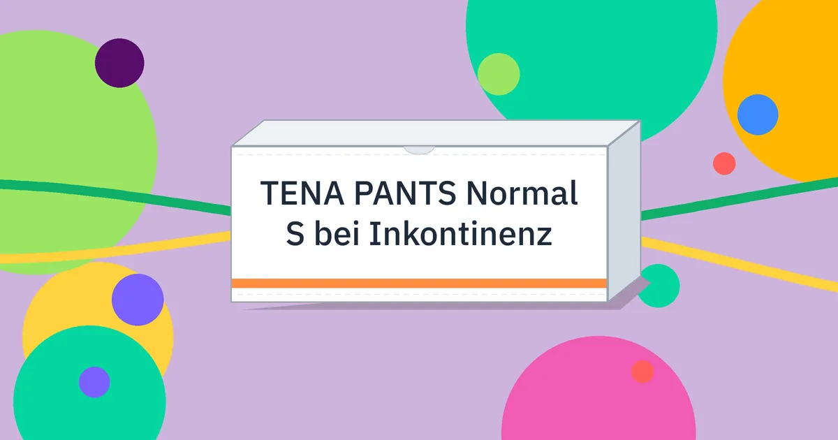 Symbolbild: Packung mit der Aufschrift TENA PANTS Normal S bei Inkontinenz (PZN 11186172) – Verfügbarkeit und Bezug in Apotheken in Frankfurt am Main