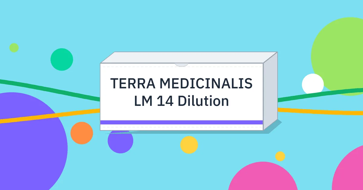 Symbolbild: Packung mit der Aufschrift TERRA MEDICINALIS LM 14 Dilution (PZN 13217126) – Verfügbarkeit und Bezug in Apotheken in Frankfurt am Main