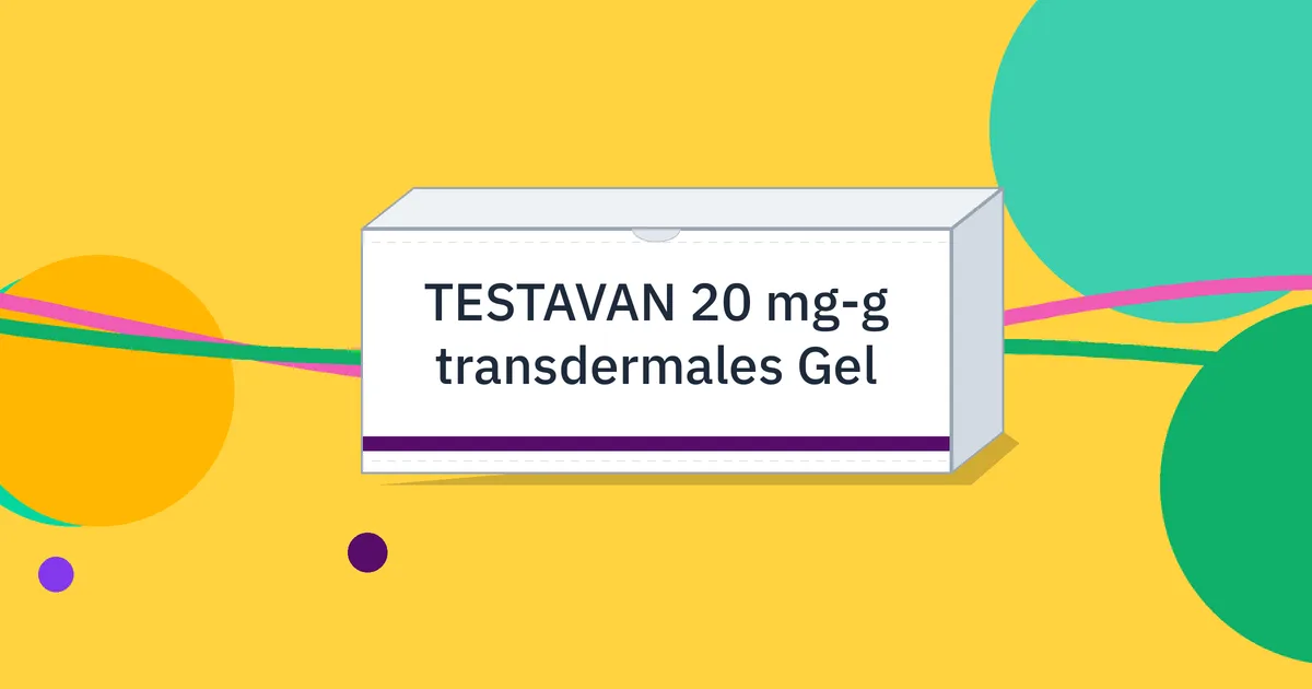 Symbolbild: Packung mit der Aufschrift TESTAVAN 20 mg-g transdermales Gel (PZN 14242936) – Verfügbarkeit und Bezug in Apotheken in Frankfurt am Main
