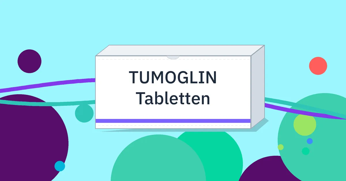 Symbolbild: Packung mit der Aufschrift TUMOGLIN Tabletten (PZN 04796906) – Verfügbarkeit und Bezug in Apotheken in Frankfurt am Main
