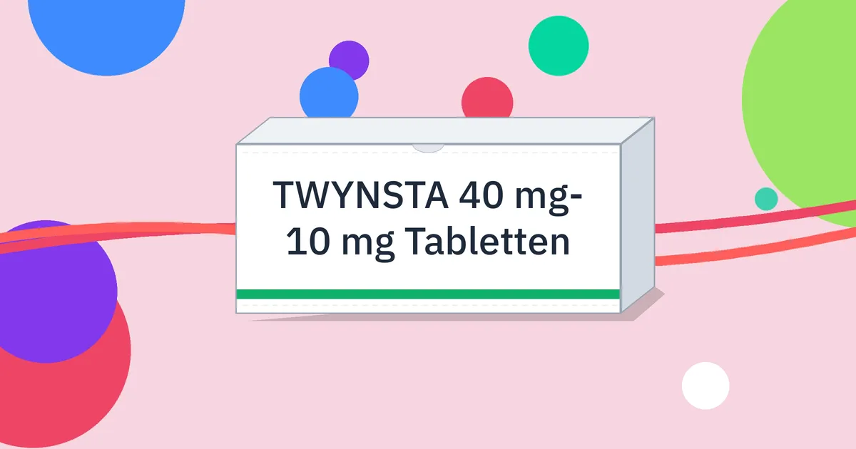Symbolbild: Packung mit der Aufschrift TWYNSTA 40 mg-10 mg Tabletten (PZN 15406937) – Verfügbarkeit und Bezug in Apotheken in Frankfurt am Main