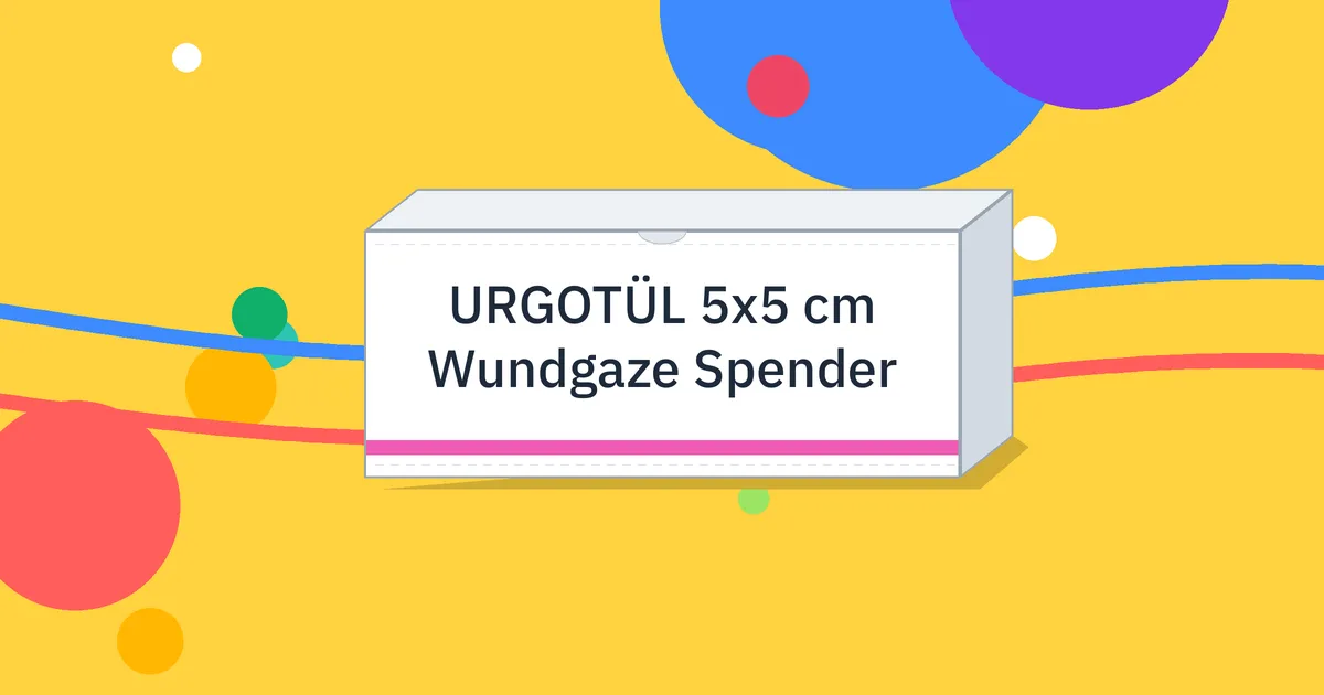 Symbolbild: Packung mit der Aufschrift URGOTÜL 5x5 cm Wundgaze Spender (PZN 19854785) – Verfügbarkeit und Bezug in Apotheken in Frankfurt am Main