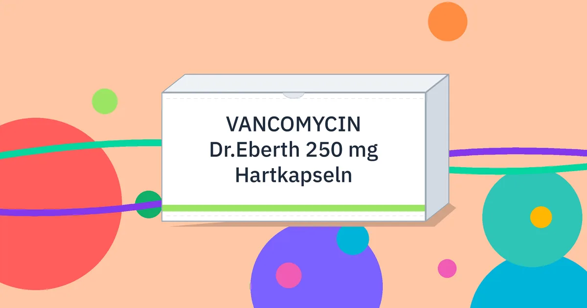 Symbolbild: Packung mit der Aufschrift VANCOMYCIN Dr.Eberth 250 mg Hartkapseln (PZN 11293778) – Verfügbarkeit und Bezug in Apotheken in Frankfurt am Main