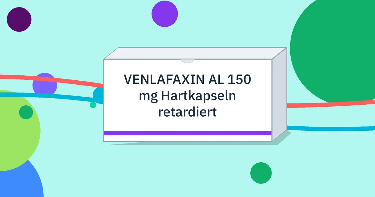 Symbolbild: Packung mit der Aufschrift VENLAFAXIN AL 150 mg Hartkapseln retardiert (PZN 13572614) – Verfügbarkeit und Bezug in Apotheken in Frankfurt am Main