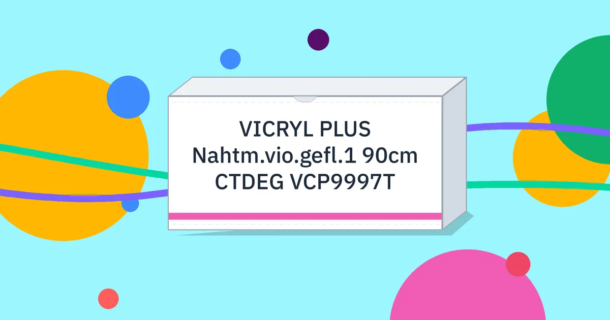 Symbolbild: Packung mit der Aufschrift VICRYL PLUS Nahtm.vio.gefl.1 90cm CTDEG VCP9997T (PZN 20924048) – Verfügbarkeit und Bezug in Apotheken in Frankfurt am Main