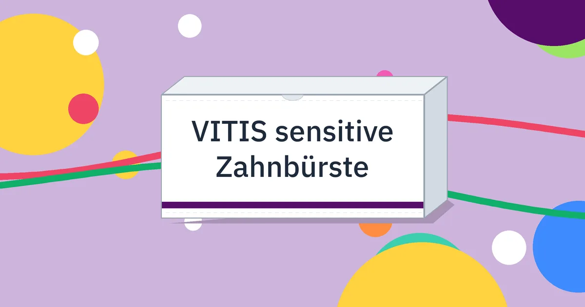 Symbolbild: Packung mit der Aufschrift VITIS sensitive Zahnbürste (PZN 09605064) – Verfügbarkeit und Bezug in Apotheken in Frankfurt am Main