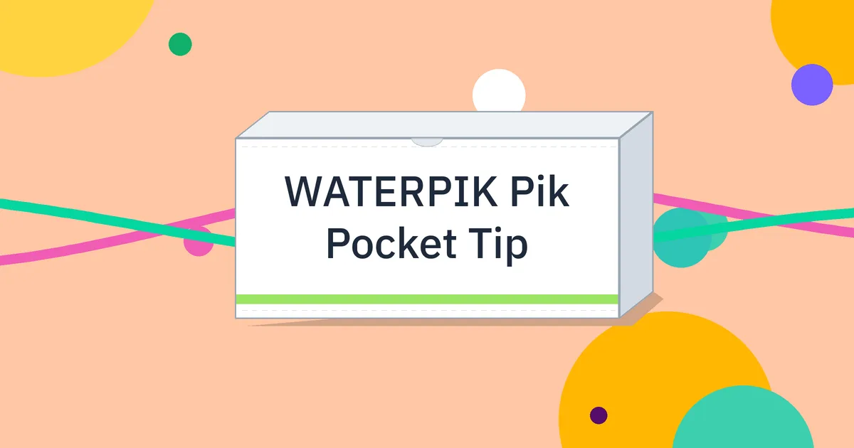 Symbolbild: Packung mit der Aufschrift WATERPIK Pik Pocket Tip (PZN 15530519) – Verfügbarkeit und Bezug in Apotheken in Frankfurt am Main