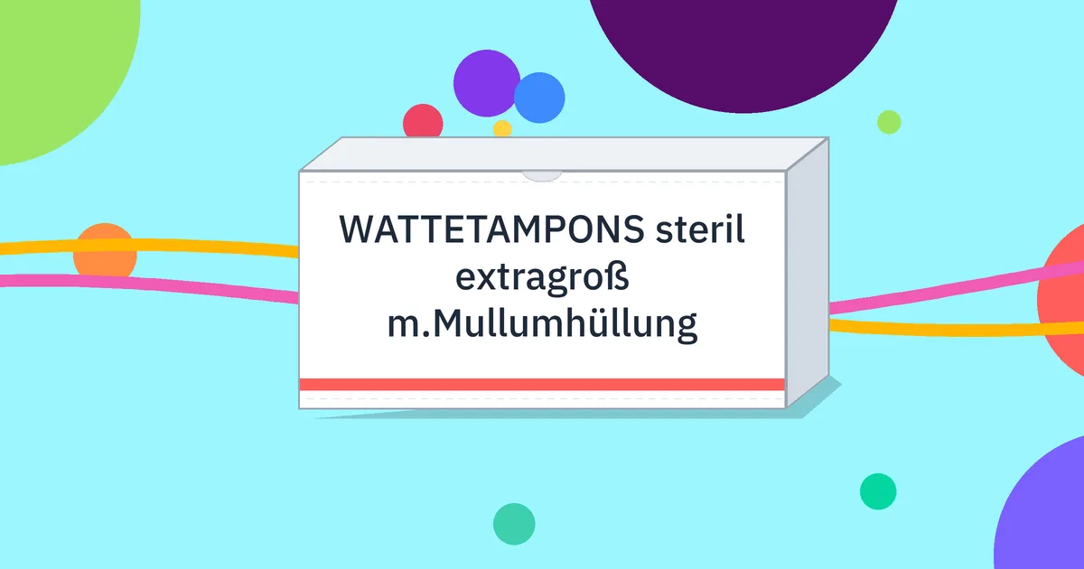 Symbolbild: Packung mit der Aufschrift WATTETAMPONS steril extragroß m.Mullumhüllung (PZN 04045519) – Verfügbarkeit und Bezug in Apotheken in Frankfurt am Main