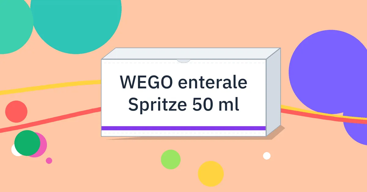 Symbolbild: Packung mit der Aufschrift WEGO enterale Spritze 50 ml (PZN 18859504) – Verfügbarkeit und Bezug in Apotheken in Frankfurt am Main