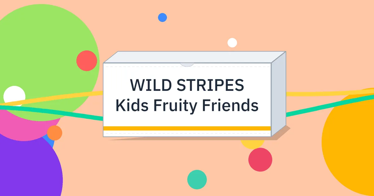 Symbolbild: Packung mit der Aufschrift WILD STRIPES Kids Fruity Friends (PZN 20377103) – Verfügbarkeit und Bezug in Apotheken in Frankfurt am Main