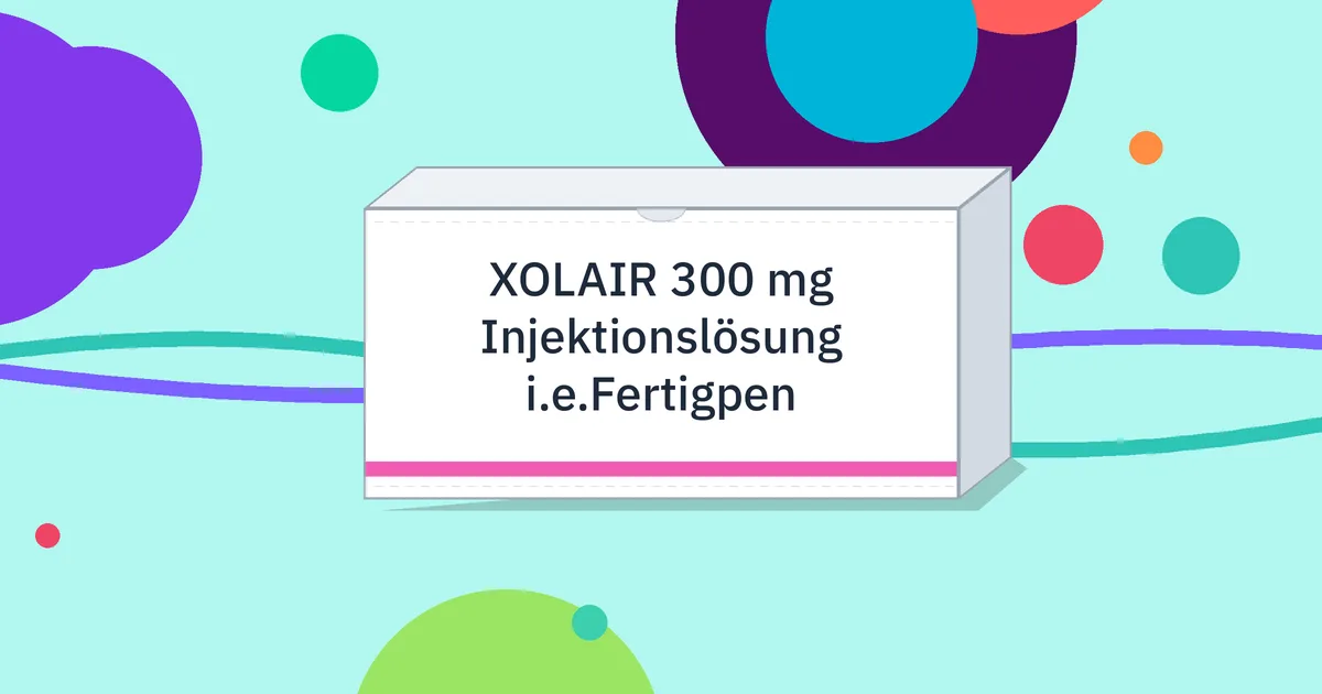 Symbolbild: Packung mit der Aufschrift XOLAIR 300 mg Injektionslösung i.e.Fertigpen (PZN 19462625) – Verfügbarkeit und Bezug in Apotheken in Frankfurt am Main