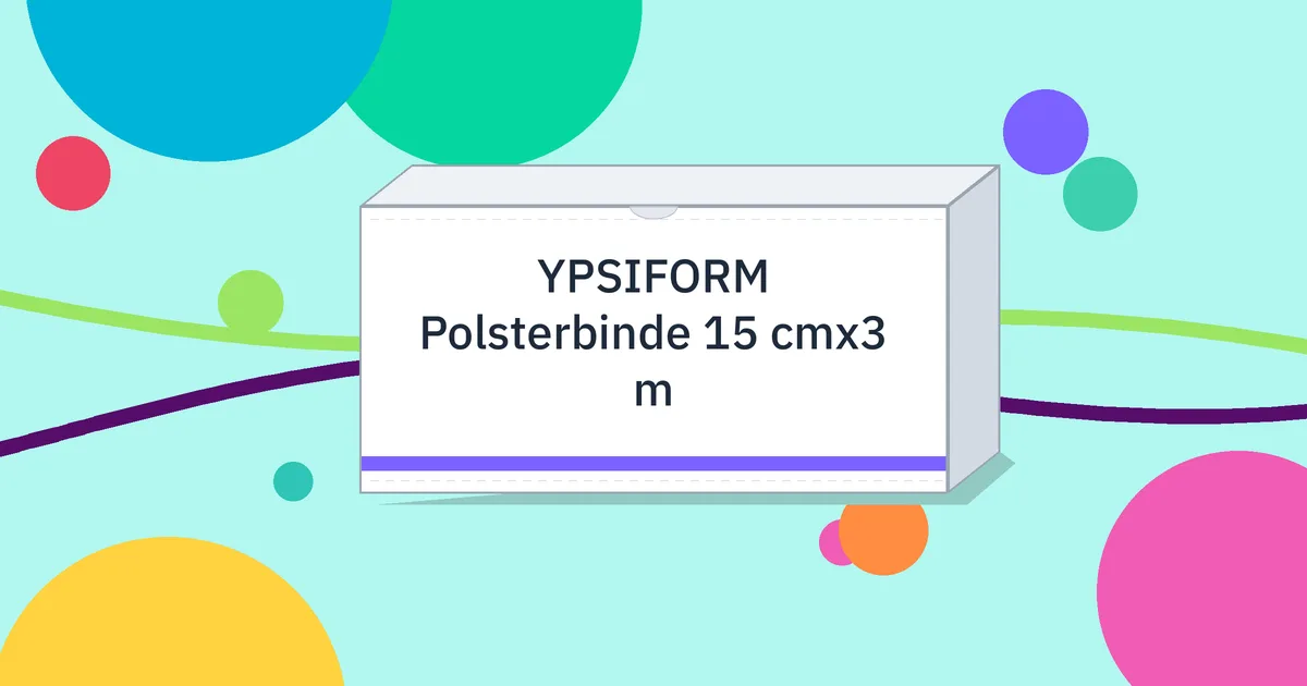 Symbolbild: Packung mit der Aufschrift YPSIFORM Polsterbinde 15 cmx3 m (PZN 06470037) – Verfügbarkeit und Bezug in Apotheken in Frankfurt am Main