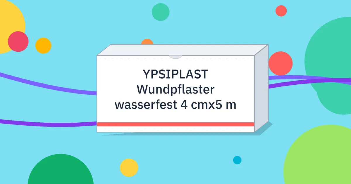 Symbolbild: Packung mit der Aufschrift YPSIPLAST Wundpflaster wasserfest 4 cmx5 m (PZN 20364968) – Verfügbarkeit und Bezug in Apotheken in Frankfurt am Main