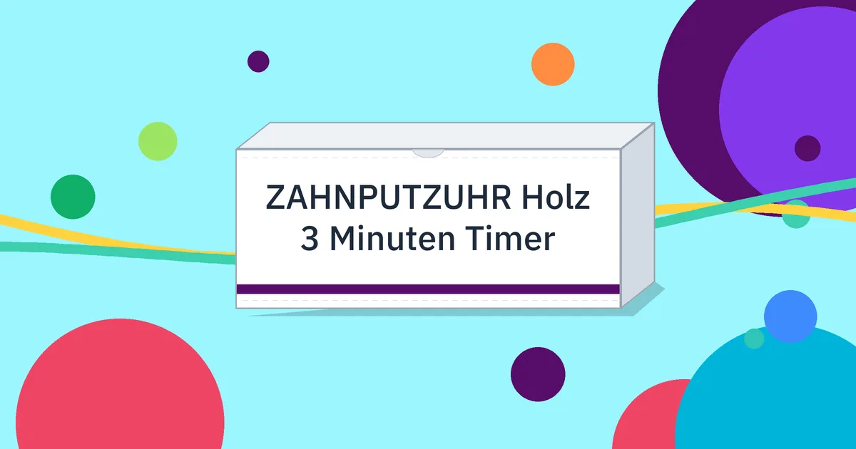 Symbolbild: Packung mit der Aufschrift ZAHNPUTZUHR Holz 3 Minuten Timer (PZN 16200959) – Verfügbarkeit und Bezug in Apotheken in Frankfurt am Main