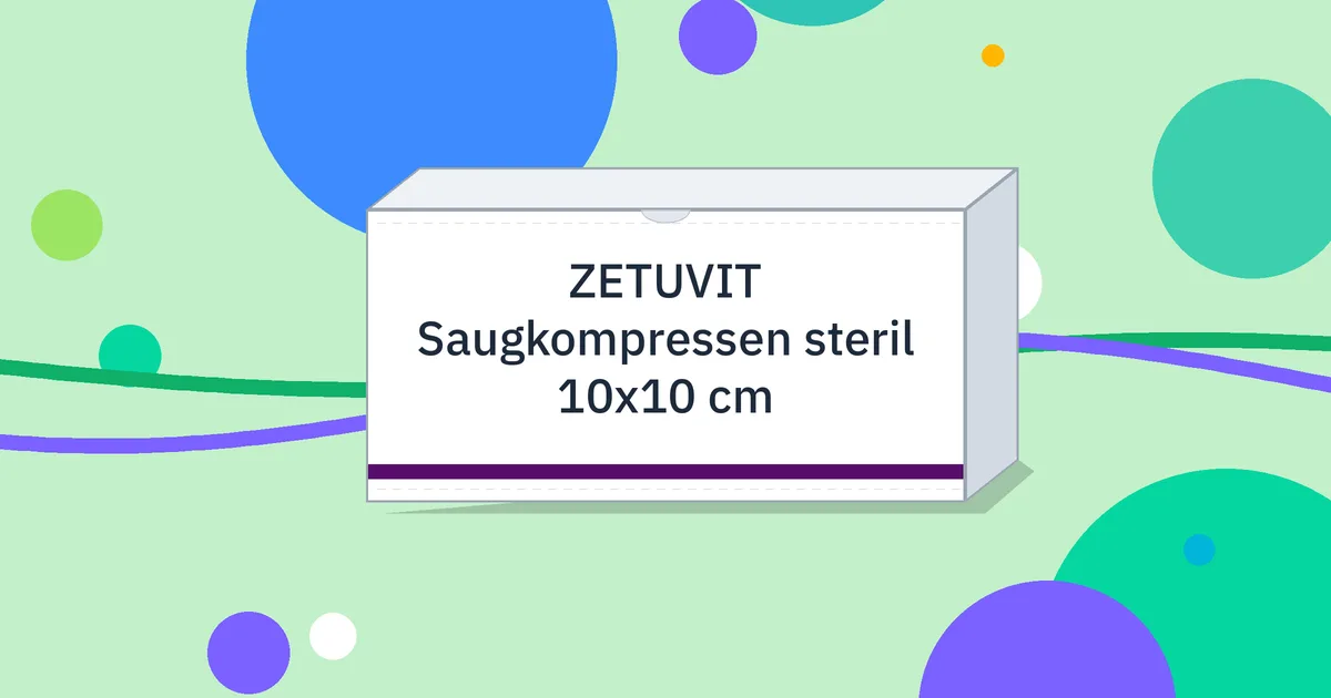 Symbolbild: Packung mit der Aufschrift ZETUVIT Saugkompressen steril 10x10 cm (PZN 00464716) – Verfügbarkeit und Bezug in Apotheken in Frankfurt am Main