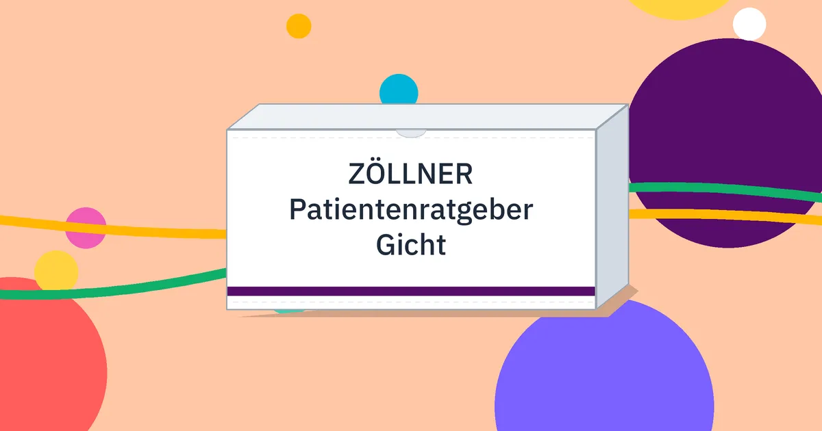 Symbolbild: Packung mit der Aufschrift ZÖLLNER Patientenratgeber Gicht (PZN 08885239) – Verfügbarkeit und Bezug in Apotheken in Frankfurt am Main