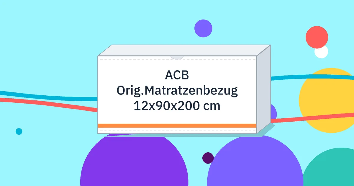Symbolbild: Packung mit der Aufschrift ACB Orig.Matratzenbezug 12x90x200 cm (PZN 08924554) – Verfügbarkeit und Bezug in Apotheken in Frankfurt am Main