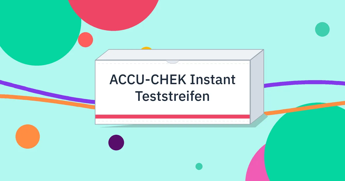 Symbolbild: Packung mit der Aufschrift ACCU-CHEK Instant Teststreifen (PZN 16796165) – Verfügbarkeit und Bezug in Apotheken in Frankfurt am Main