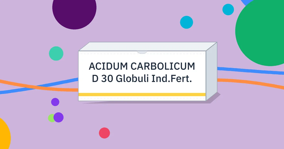 Symbolbild: Packung mit der Aufschrift ACIDUM CARBOLICUM D 30 Globuli Ind.Fert. (PZN 17640873) – Verfügbarkeit und Bezug in Apotheken in Frankfurt am Main