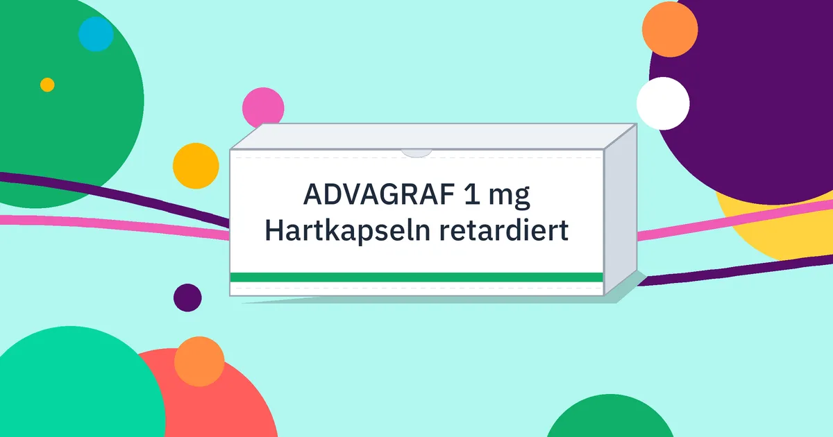 Symbolbild: Packung mit der Aufschrift ADVAGRAF 1 mg Hartkapseln retardiert (PZN 05519942) – Verfügbarkeit und Bezug in Apotheken in Frankfurt am Main